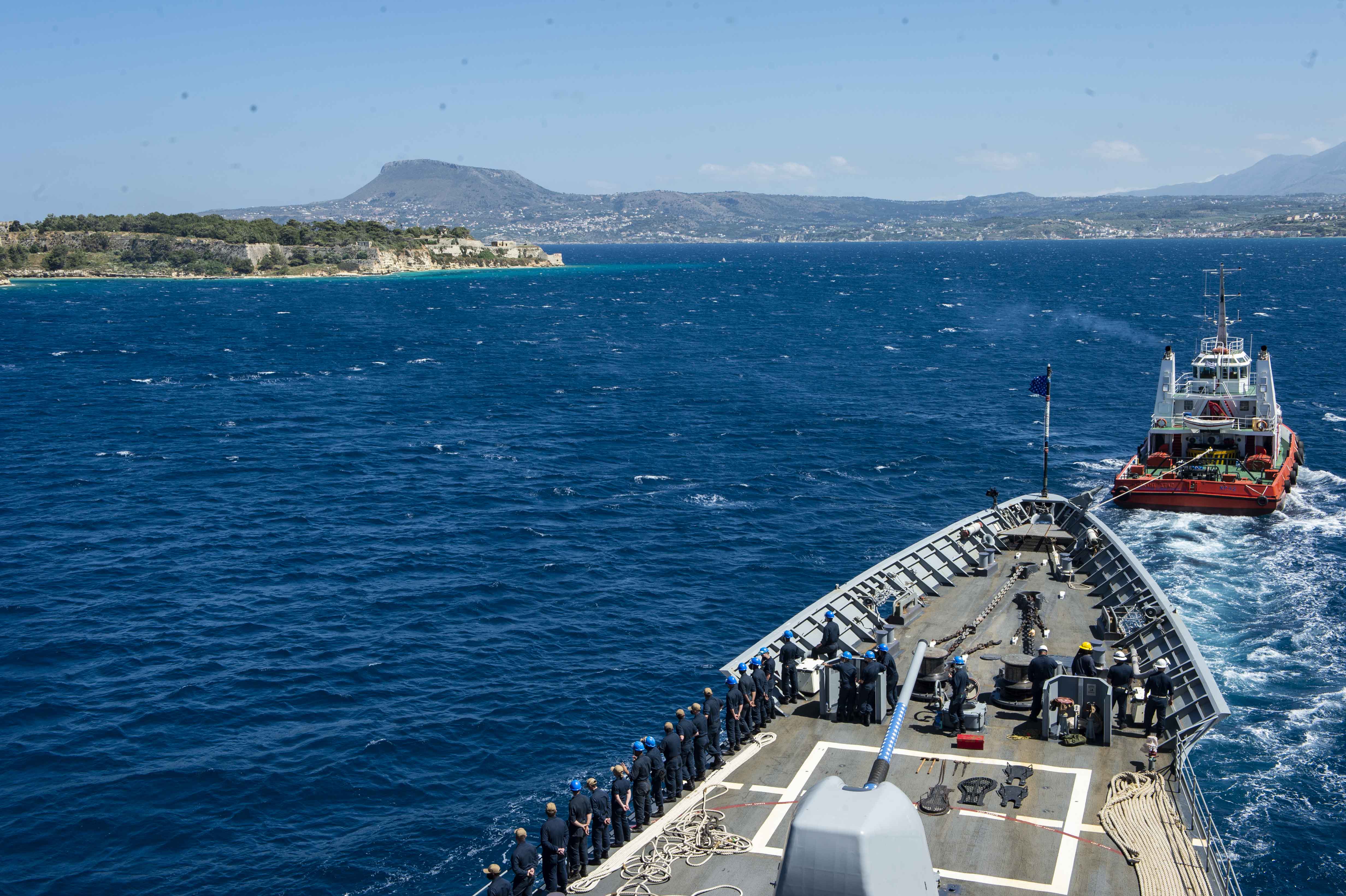 USS Vella Gulf Conducts Port Visit in Souda Bay > United States Navy ...