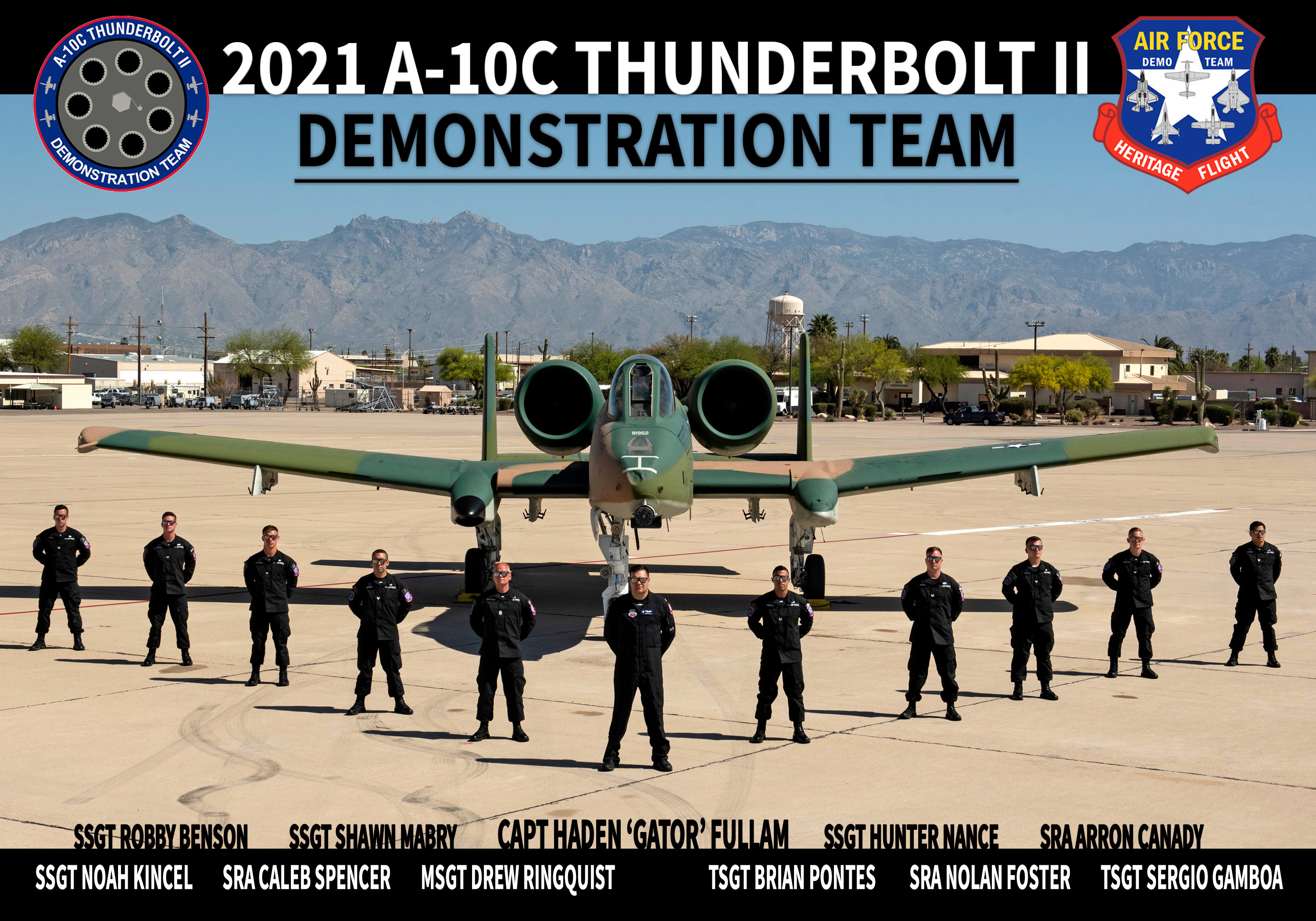2021 A-10 Demo Team photo