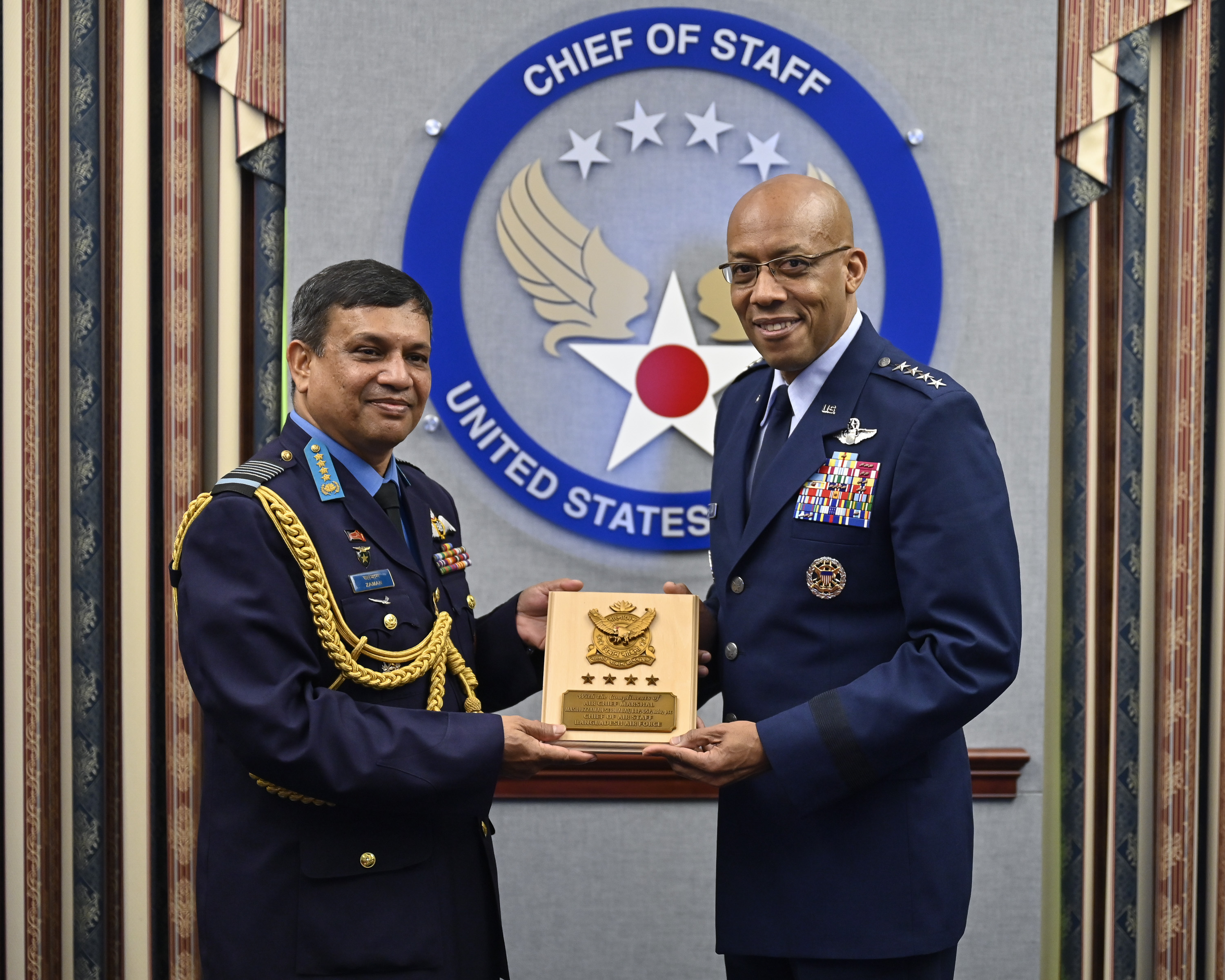 Csaf Meets With Chief Of The Air Staff For The Bangladesh Air Force Secretary Of The Air Force