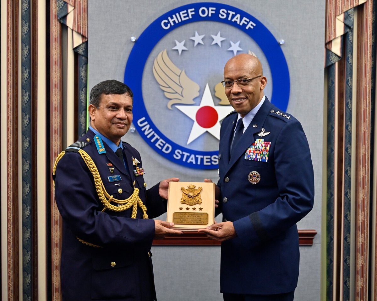 CSAF meets with chief of the air staff for the Bangladesh Air Force ...