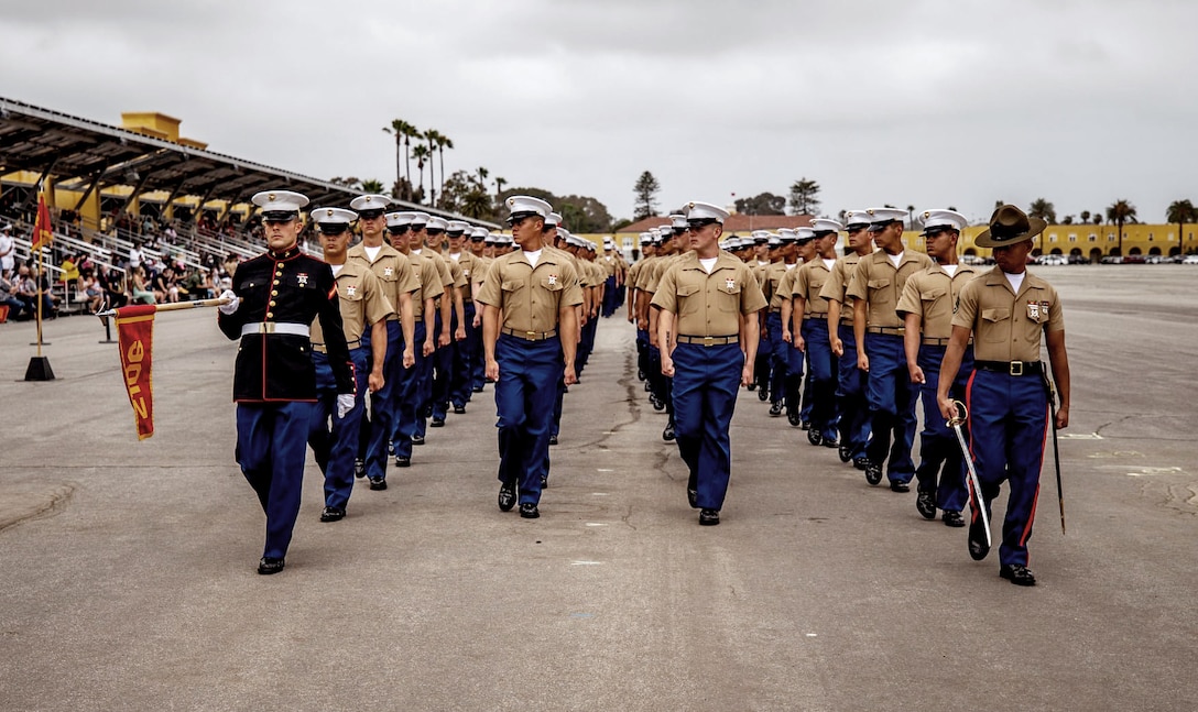 New Marines of Echo Company, 2nd Recruit Training Battalion ...