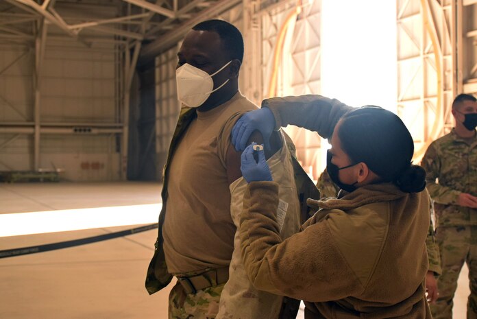 Alamo Wing receives vaccinations