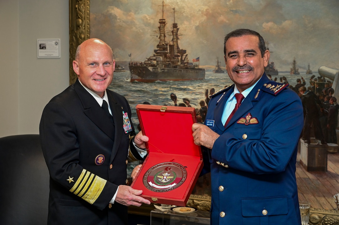 CNO Gilday Meets with Chief of Staff of the Qatari Armed Forces, Lt ...