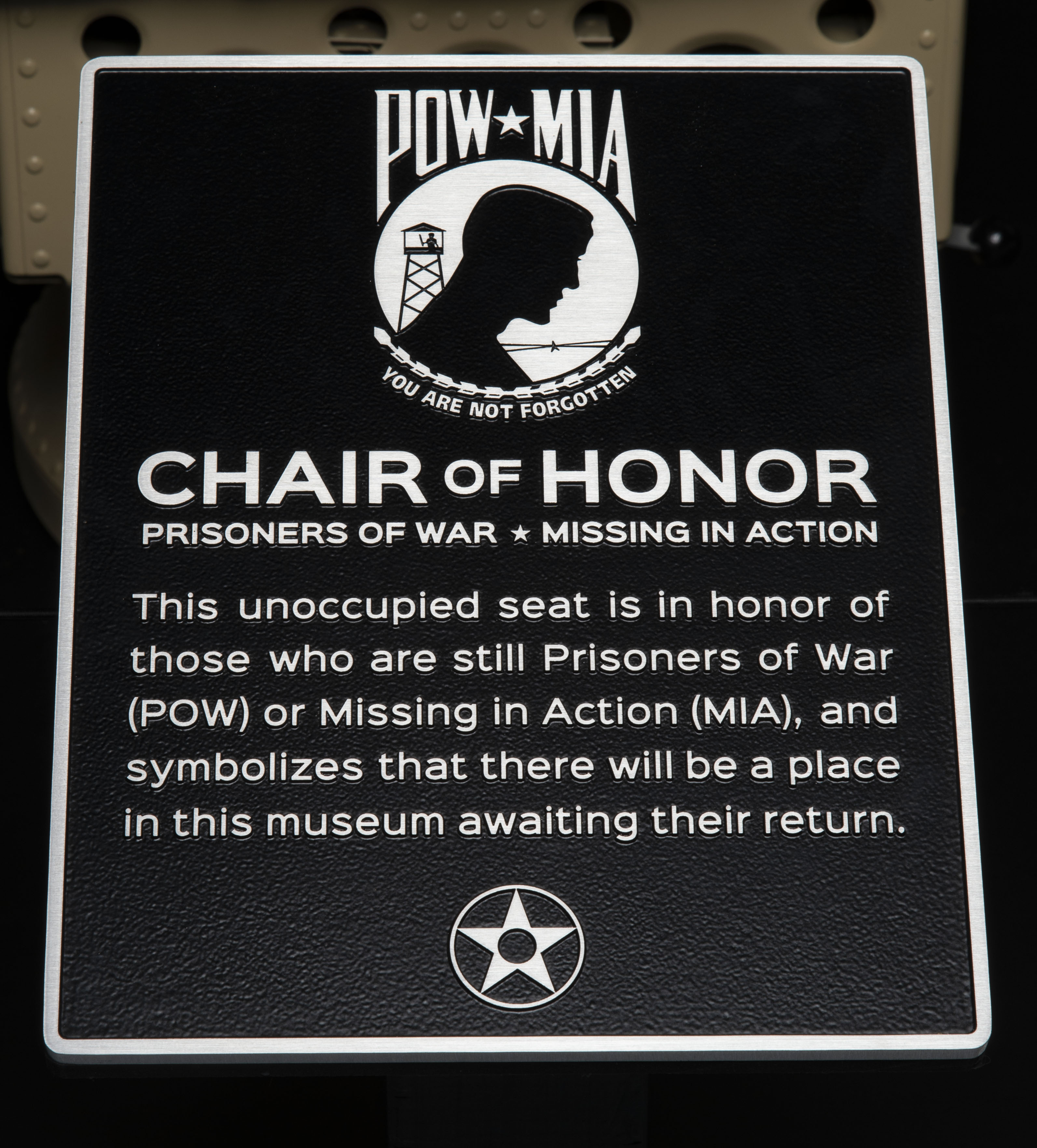 AMC Museum unveils POW/MIA Chair of Honor > Dover Air Force Base ...