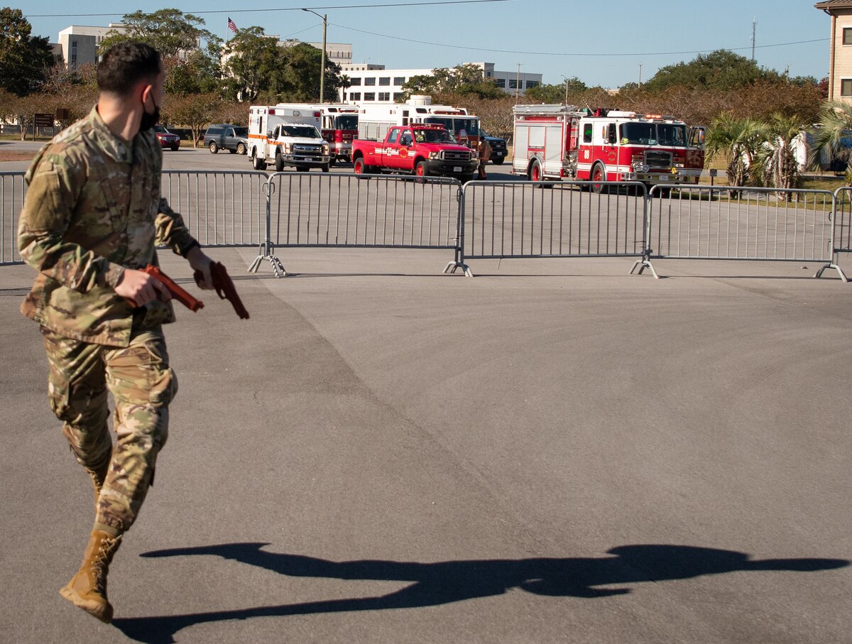 Base response evaluated during active assailant exercise > Eglin Air ...