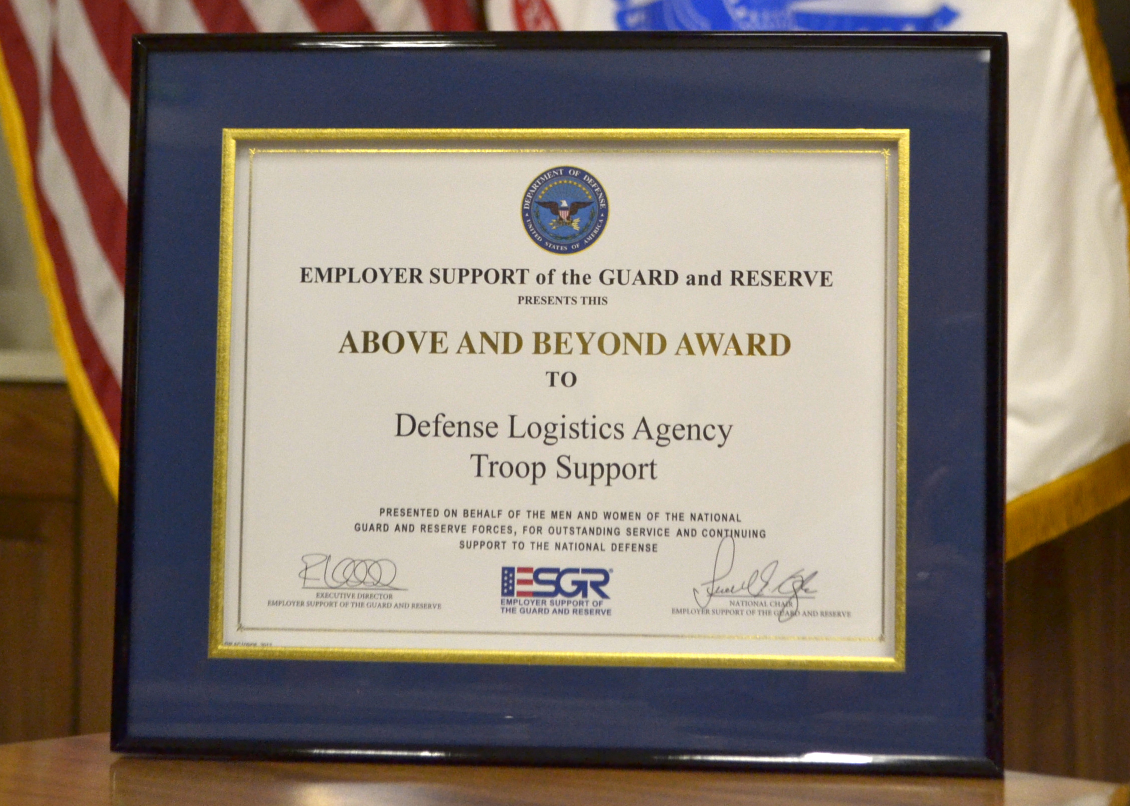 DLA Troop Support earns award for supporting National Guard, Reserve ...
