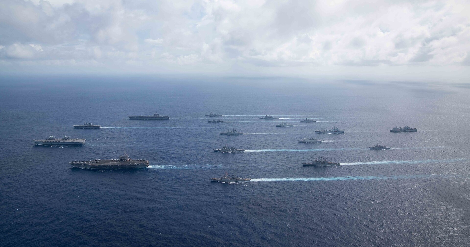 Multiple Allied Carrier Strike Groups Operate Together In 7th Fleet U