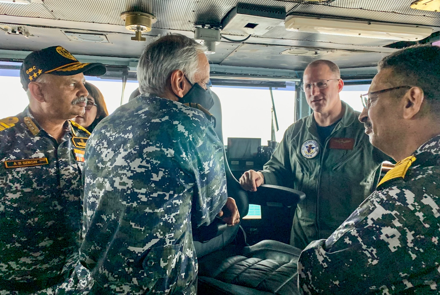 CNO Hosts Senior Indian Navy Officers aboard USS Carl Vinson during ...