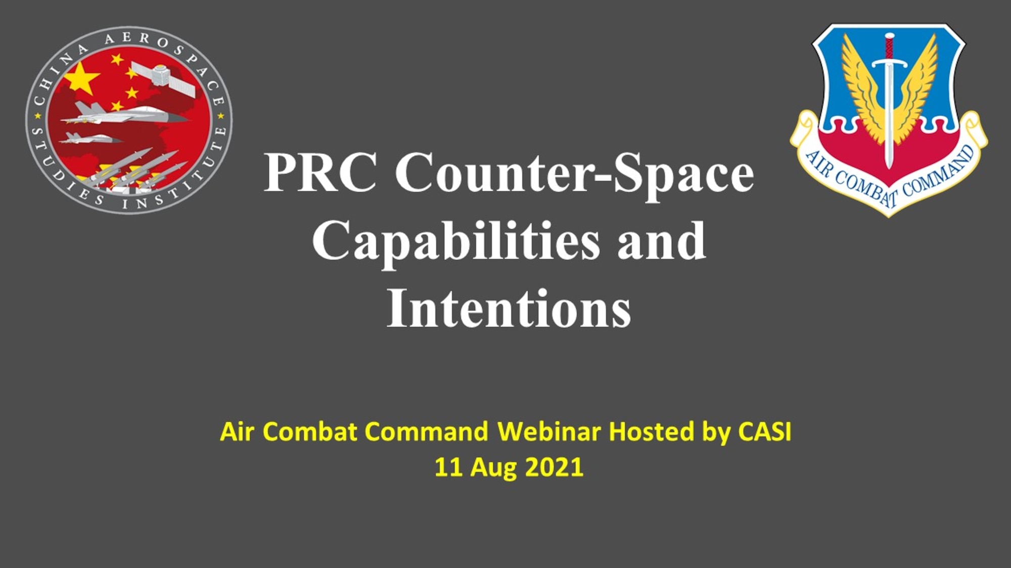 CASI webinar on PRC Counter-Space > Air University (AU) > China ...
