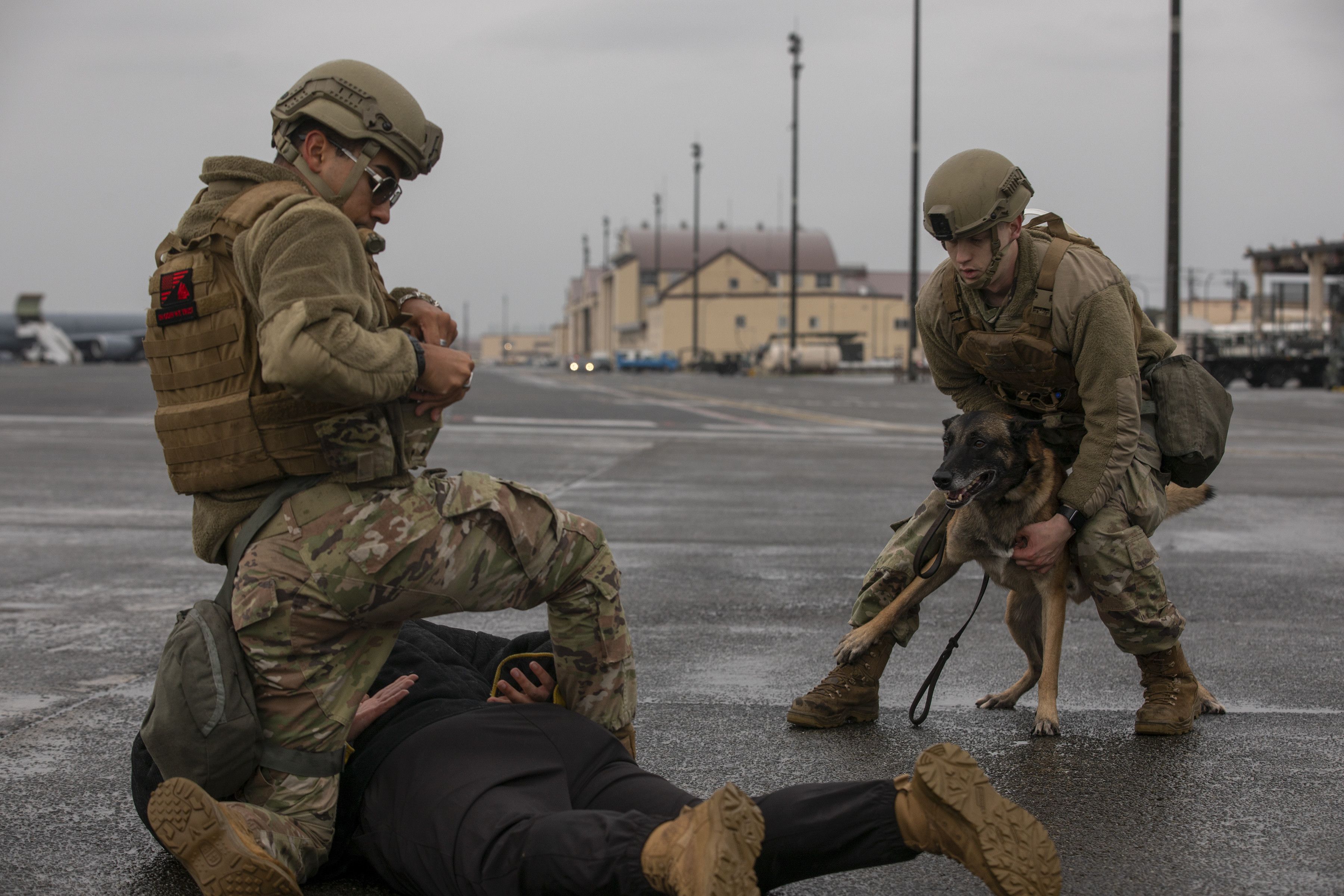 The 374th SFS conducts riot control exercise during SRI