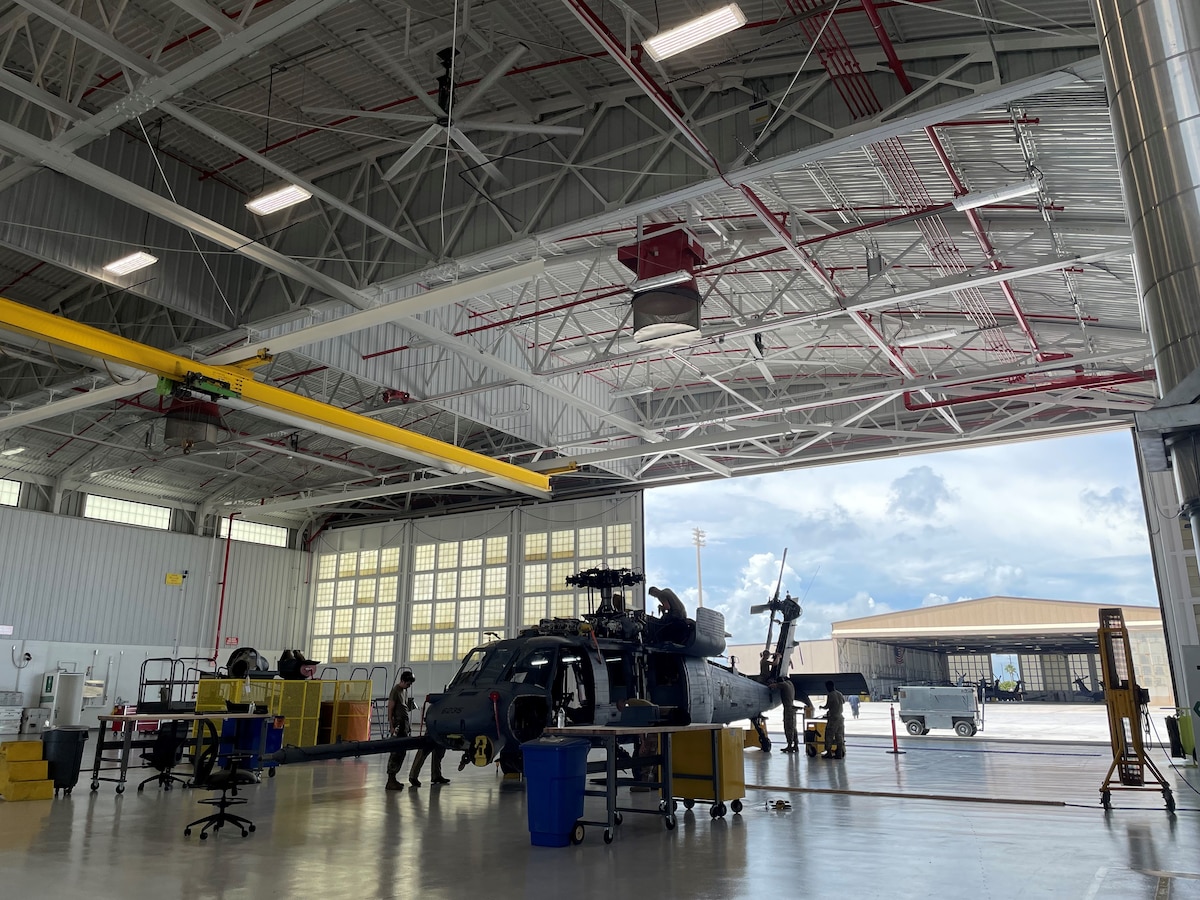 Hangar renovation provides wing with maintenance space for operations ...