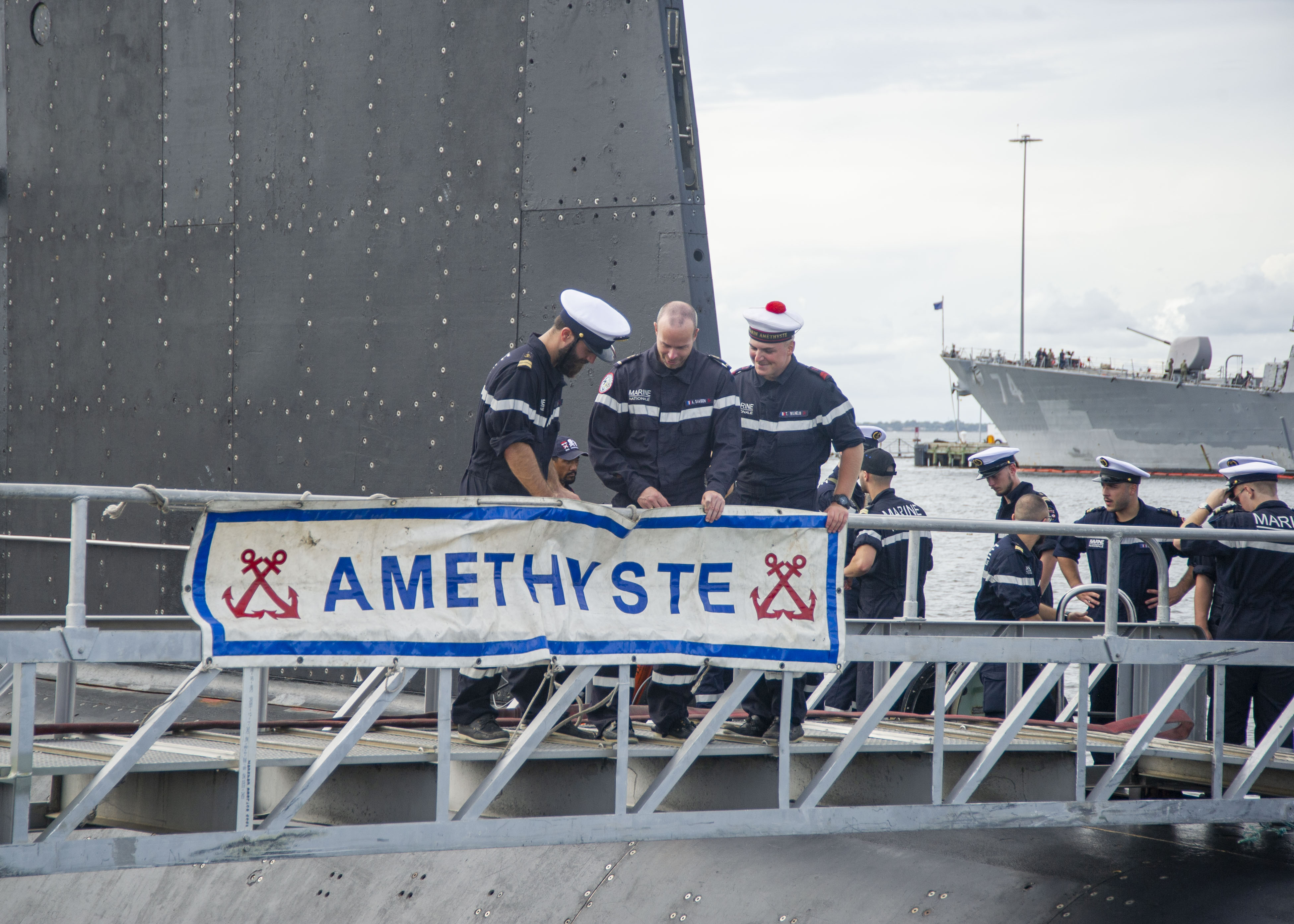 French Submarine FNS Améthyste Visits Naval Station Norfolk > United ...