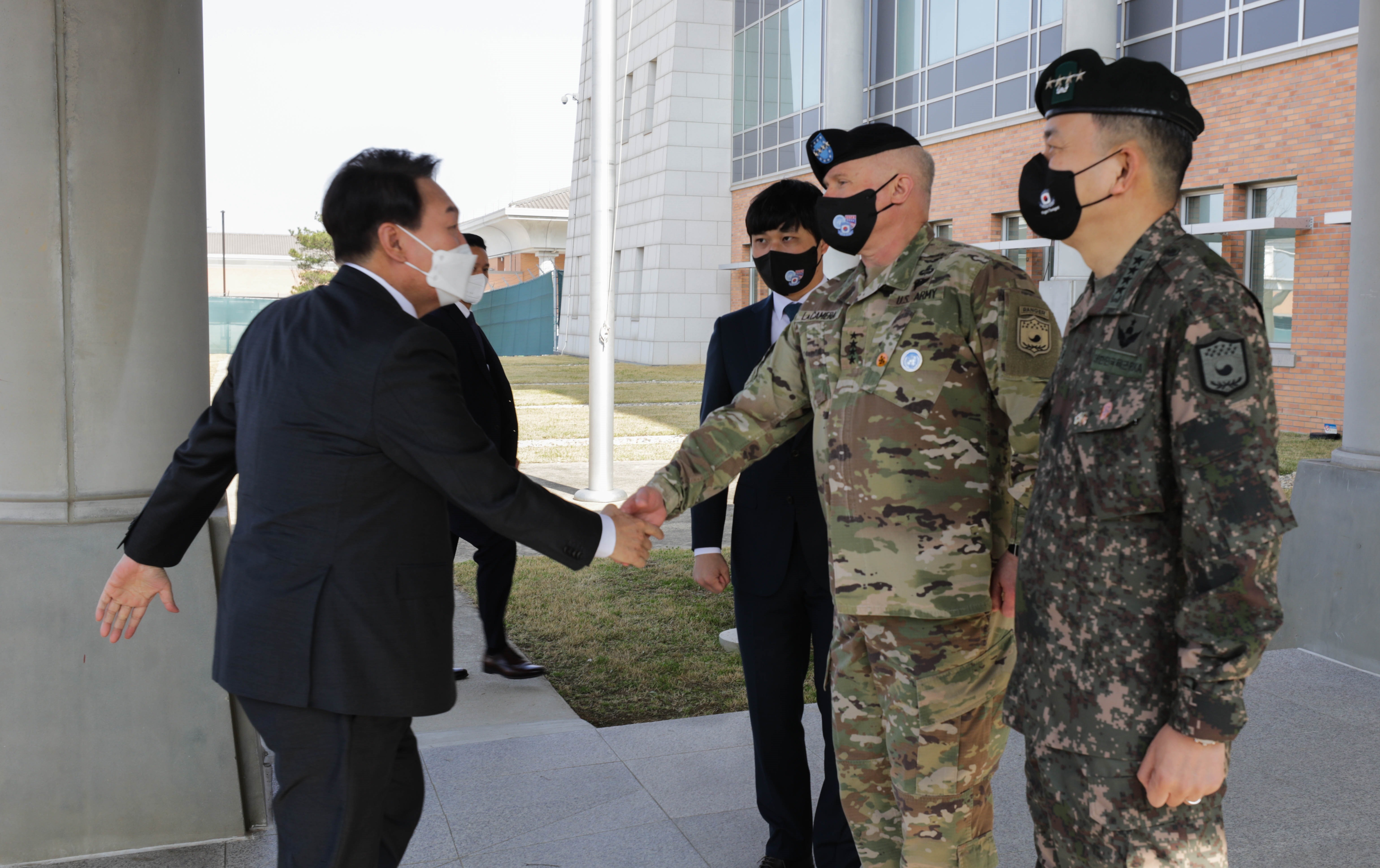 Republic of Korea President-elect Yoon, Suk-yeol greets Gen. Paul J ...