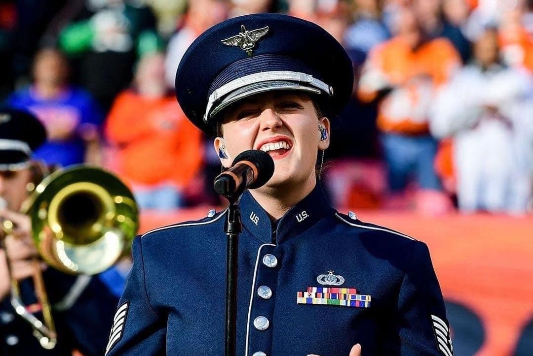 TSgt Kayla Richardson sings God Bless America