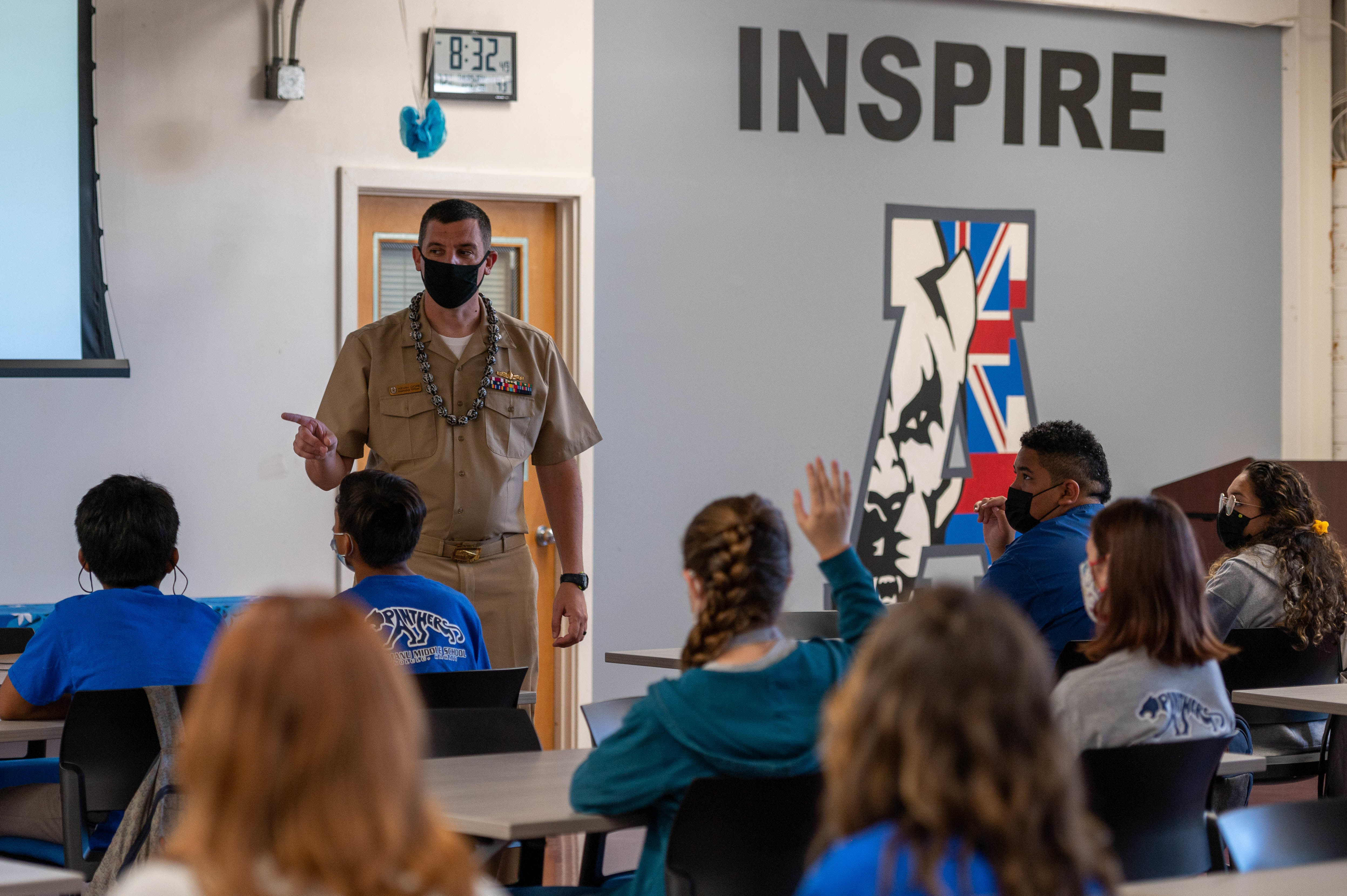 PXO OF FUTURE USS DANIEL INOUYE VISITS ALIAMANU MIDDLE SCHOOL ...