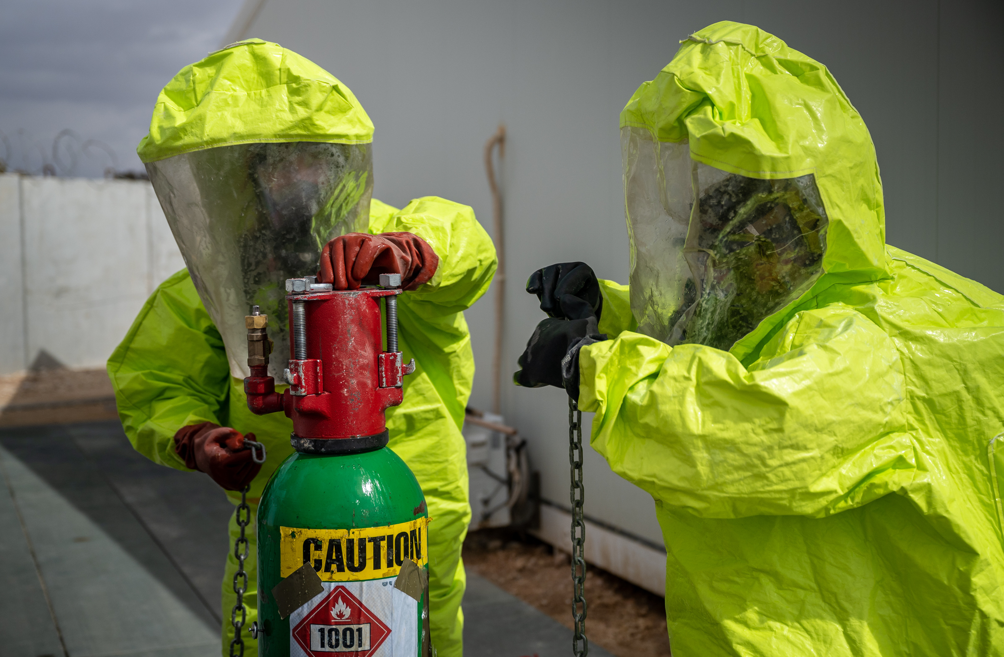 332d ECES Firefighters train for hazmat emergencies