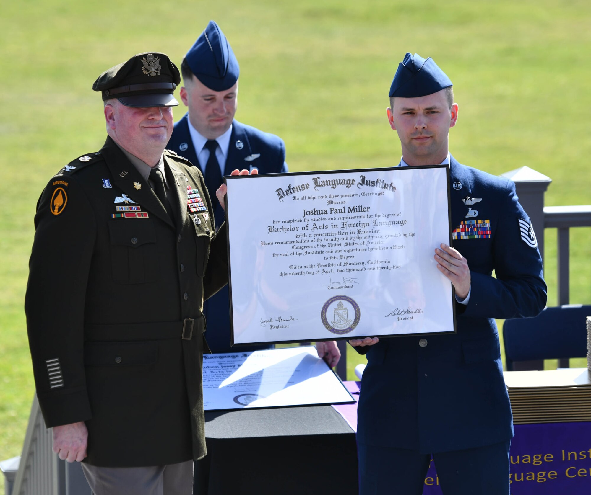 DLIFLC awards first bachelor's degrees > Offutt Air Force Base > News