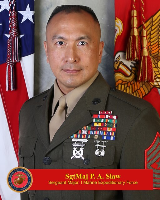 Sergeant Major Peter A. Siaw > I Marine Expeditionary Force > Leaders