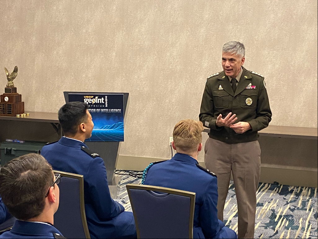 General Nakasone meets with U.S. Air Force Academy cadets to award the ...