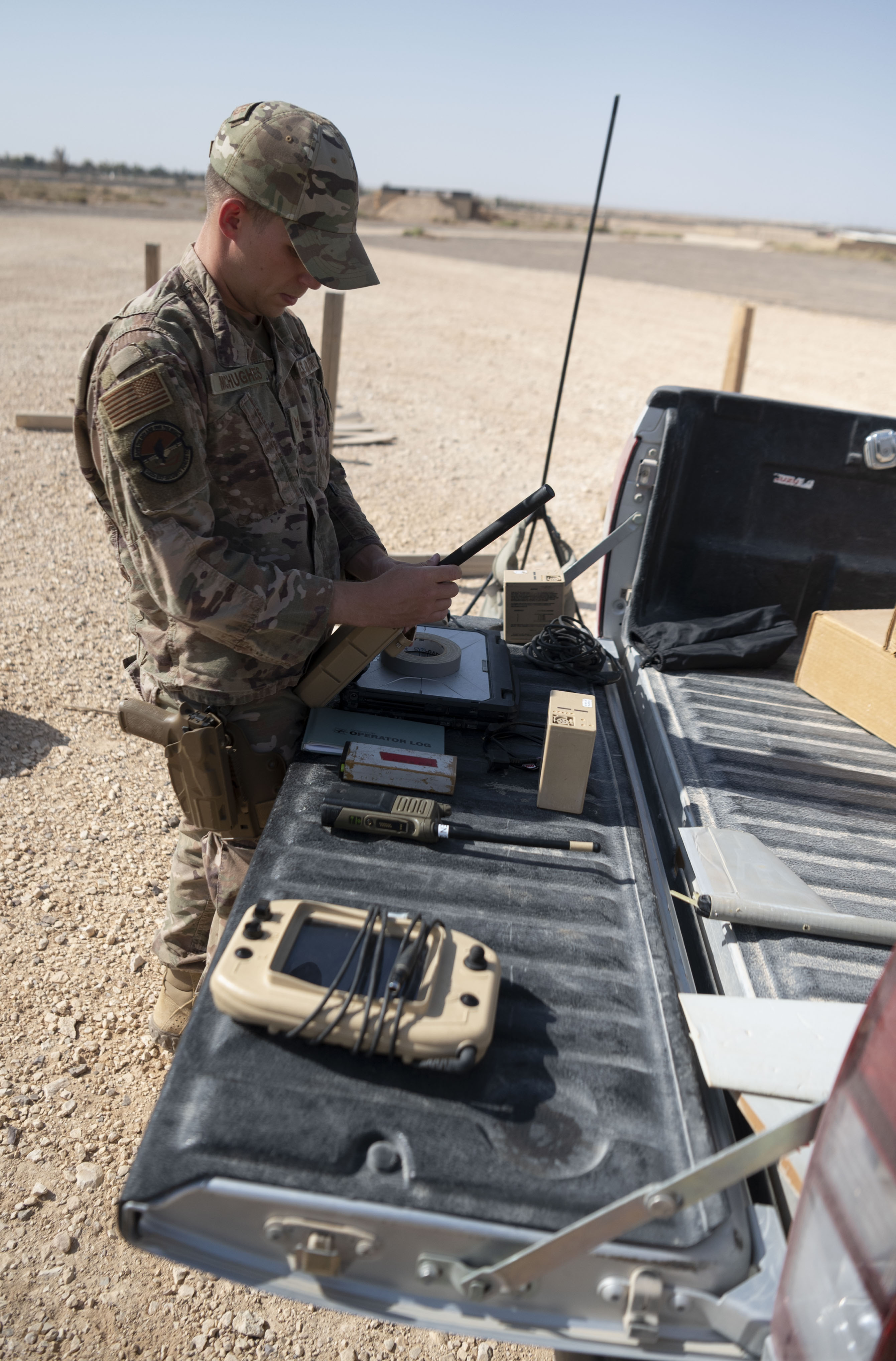 332d Expeditionary Security Forces Squadron fly small Unmanned Aerial ...