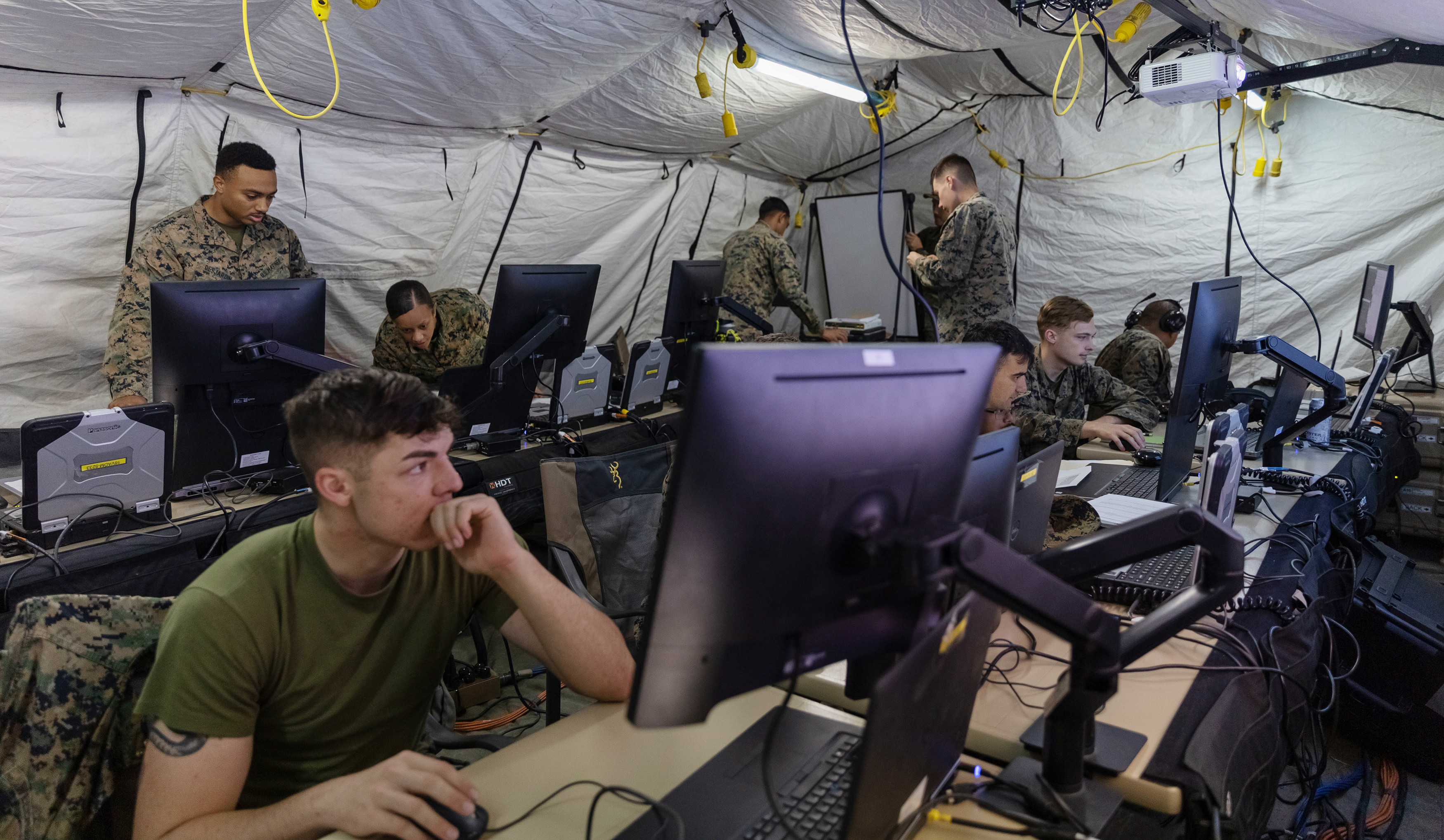 Marine Air Support Squadron-2 Marines Stand-In and Move Out > U.S. Indo ...