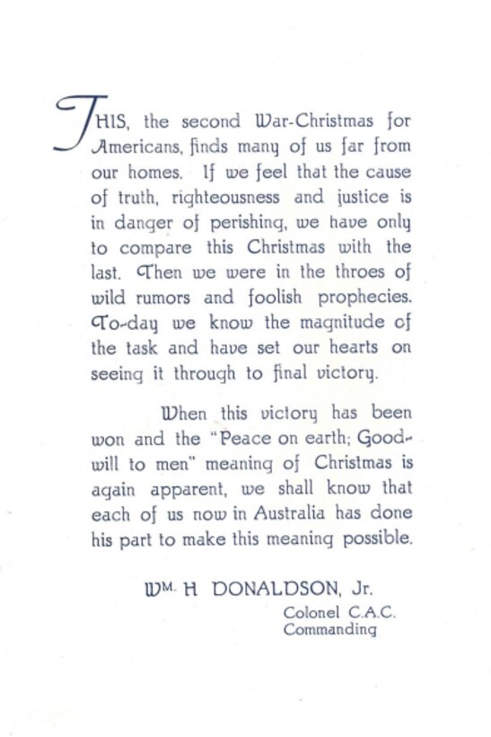 Christmas Message | U.S. Department of War