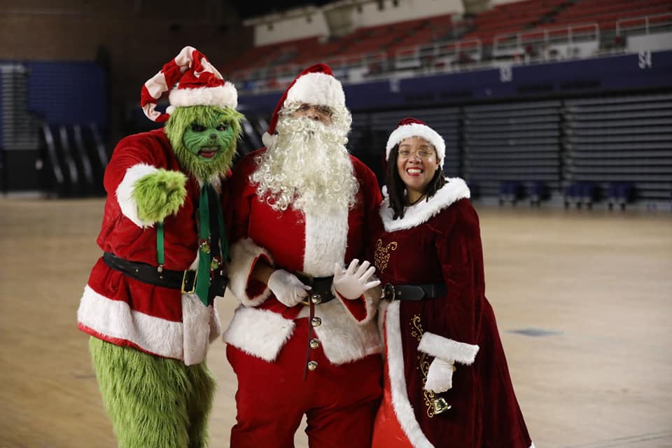 Santa, the Grinch and families at the D.C. Armory