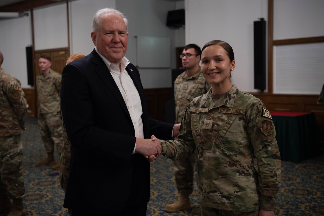 SecAF, CSAF, CMSAF visit Airmen standing the watch