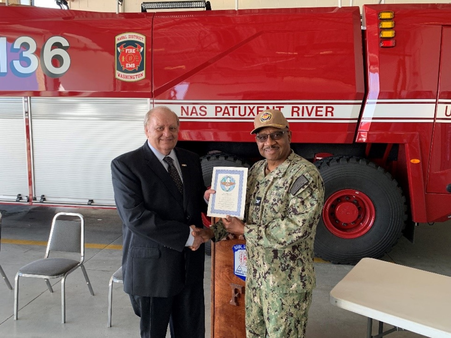 Firefighter becomes an Honorary Aviation Boatswain’s Mate > Commander ...