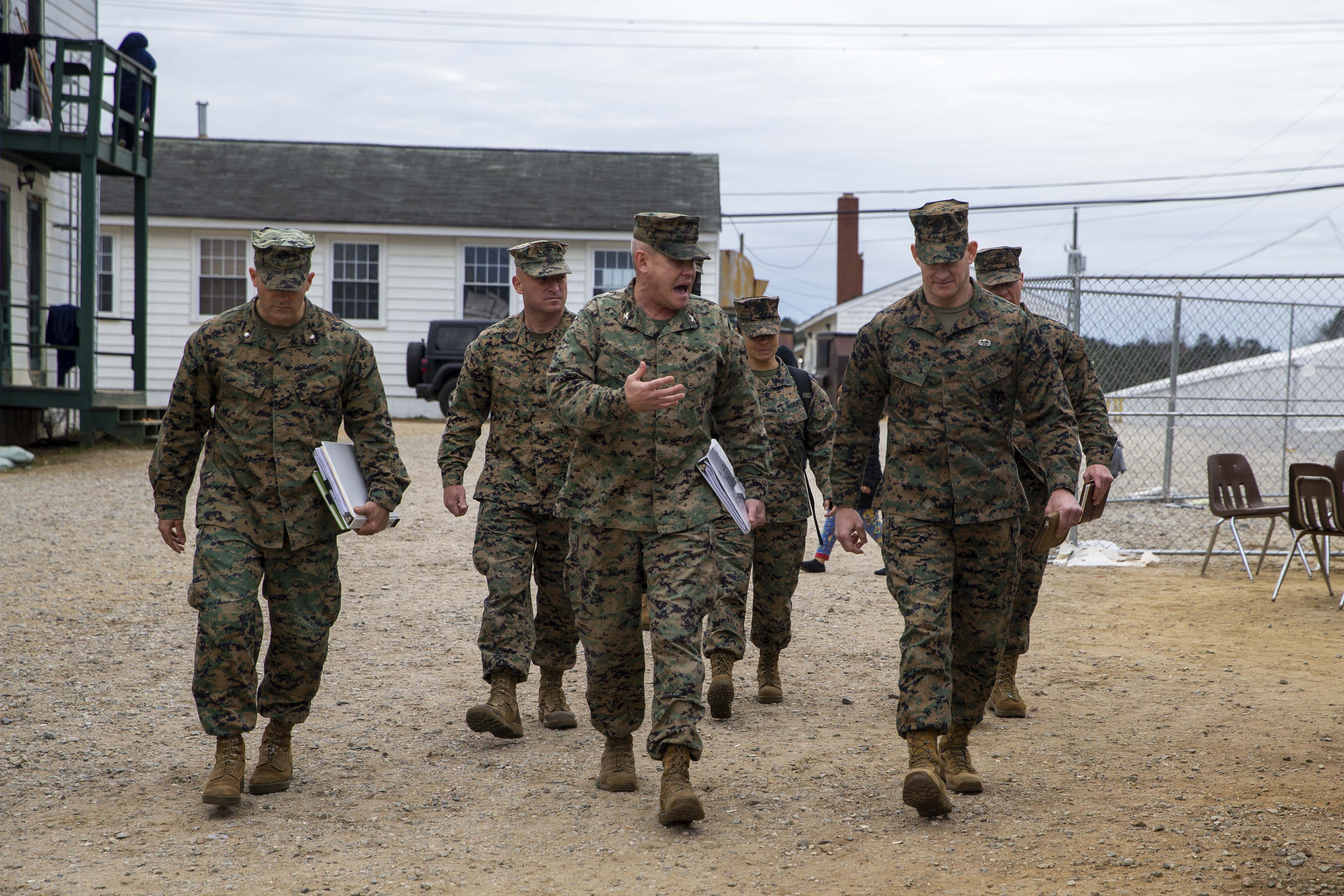 Top Enlisted Marine visits Marines supporting Operation Allies Welcome