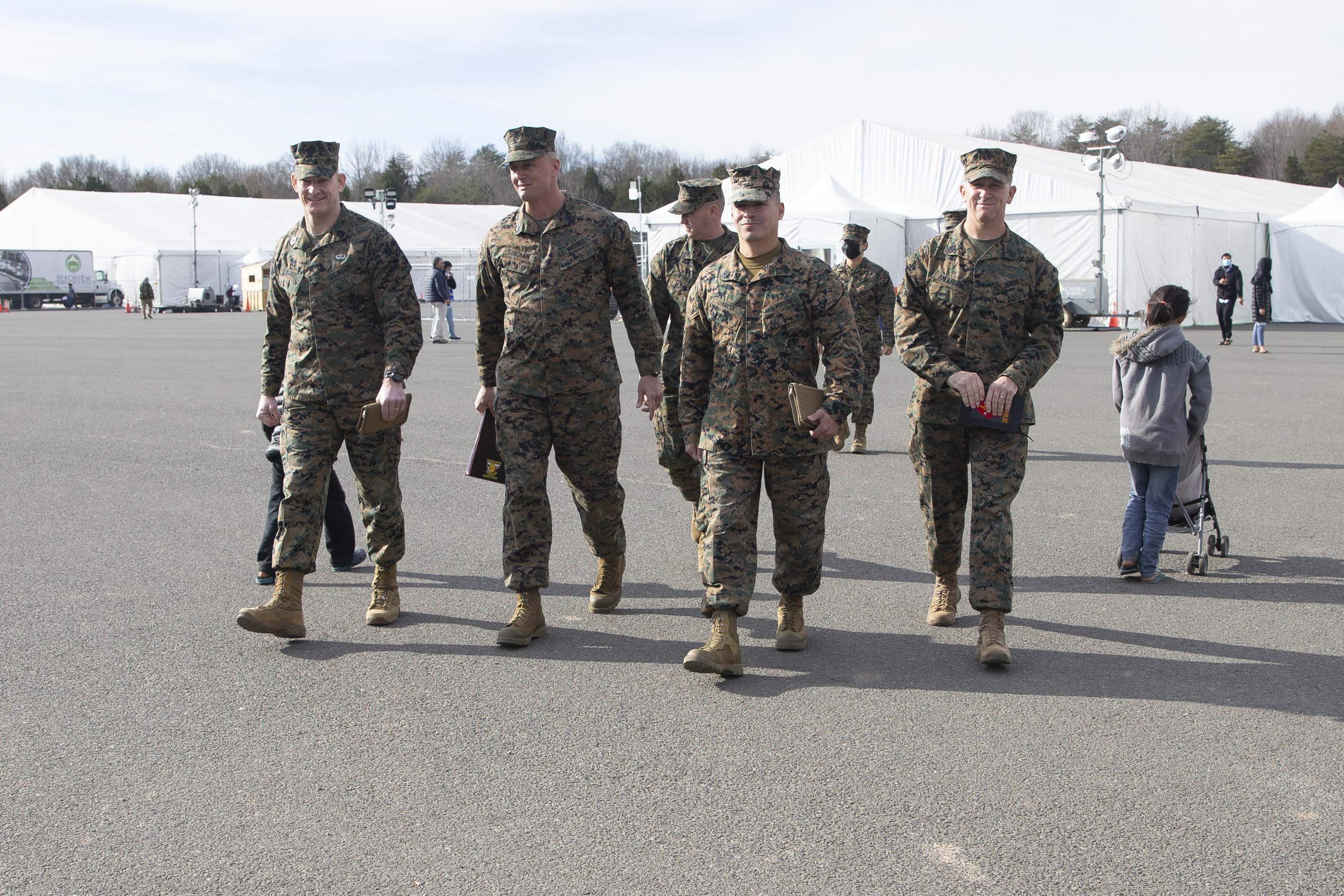 Top Enlisted Marine visits Marines supporting Operation Allies Welcome