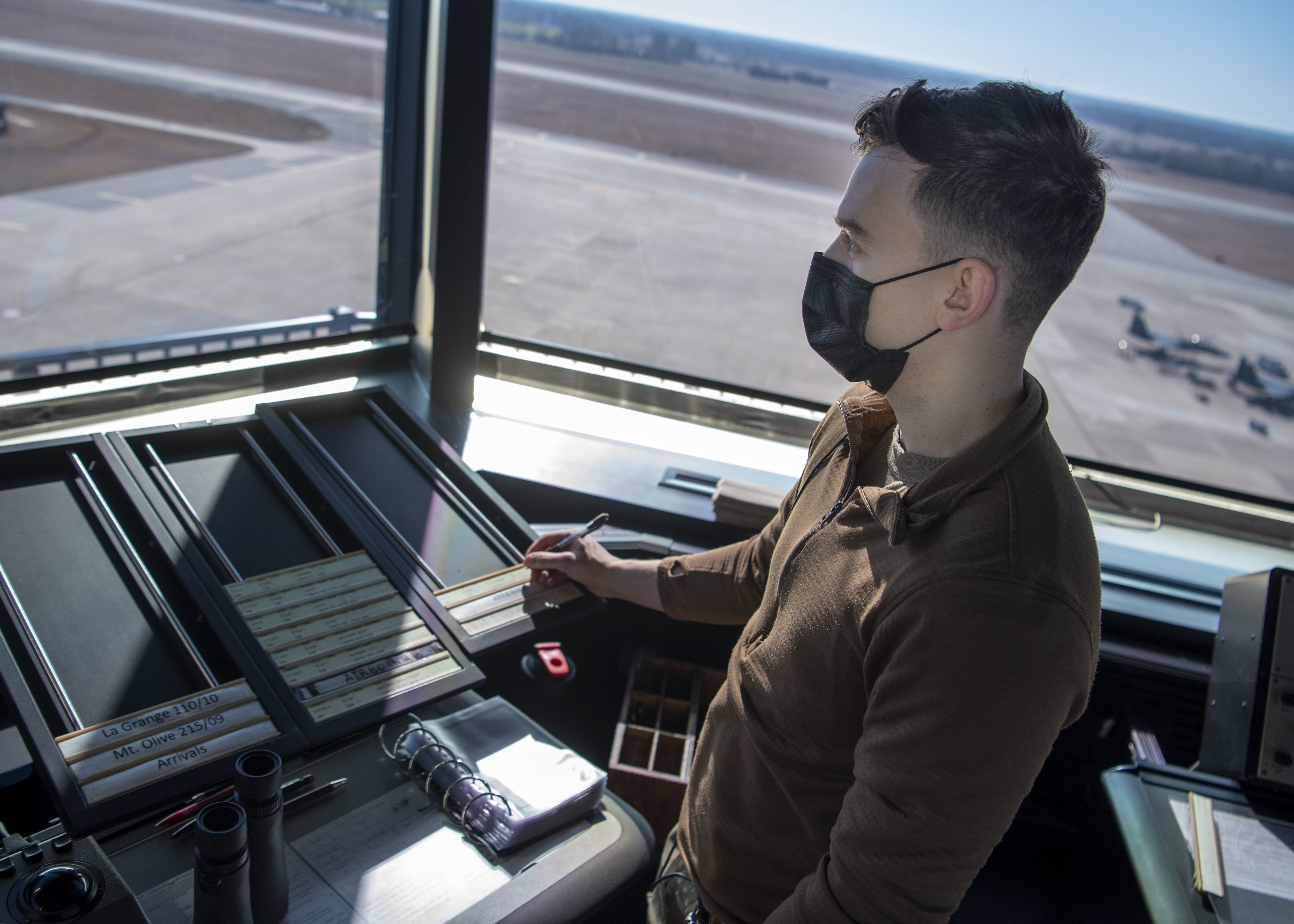 Air Traffic Control Airmen monitor, communicate with aircraft > Seymour ...
