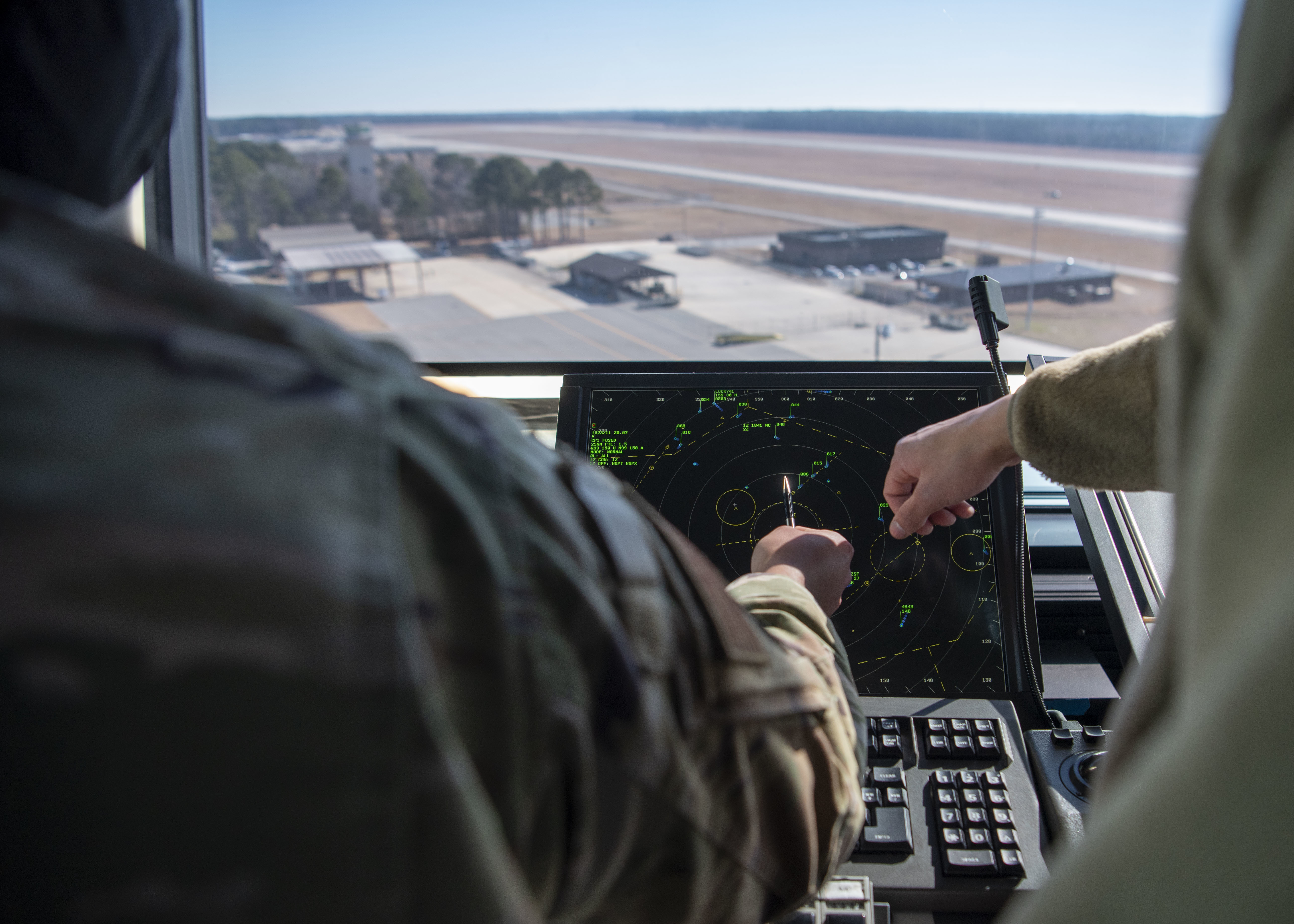 Air Traffic Control Airmen monitor, communicate with aircraft > Seymour ...