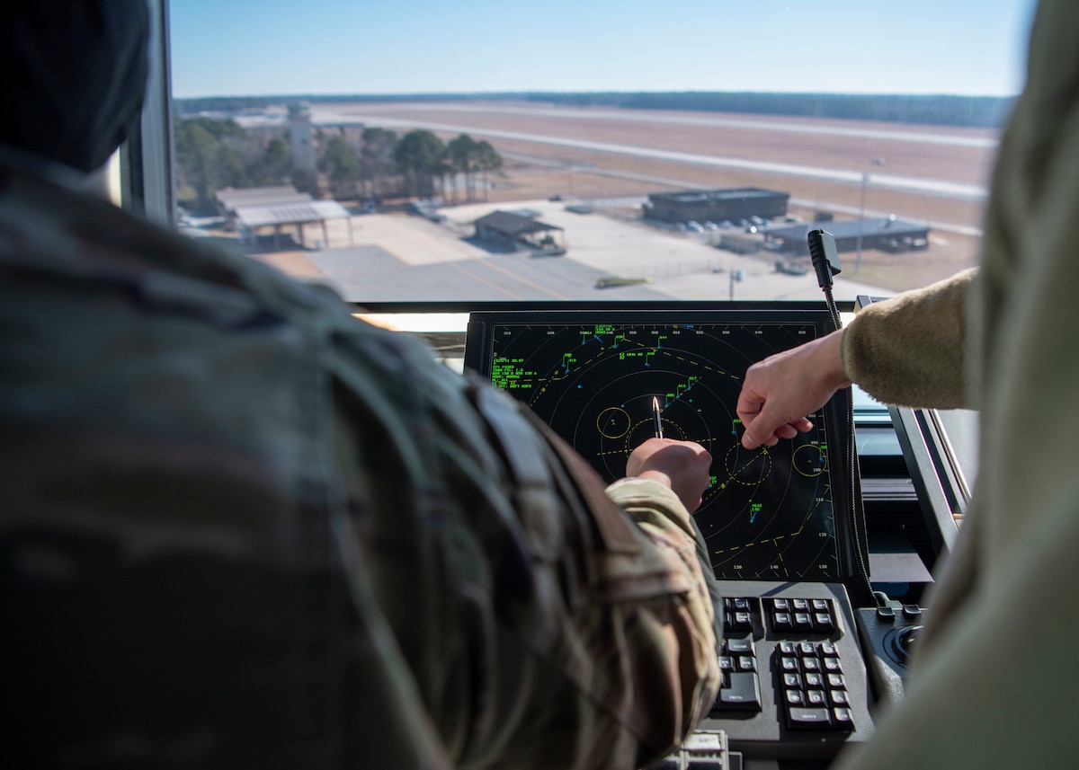 Air Traffic Control Airmen monitor, communicate with aircraft > Seymour ...