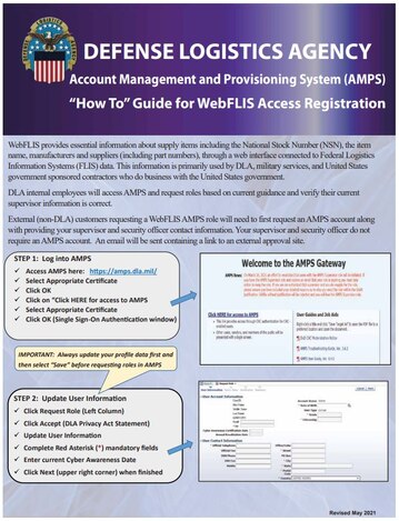 Access To AMPS/WebFLIS How To Brochure