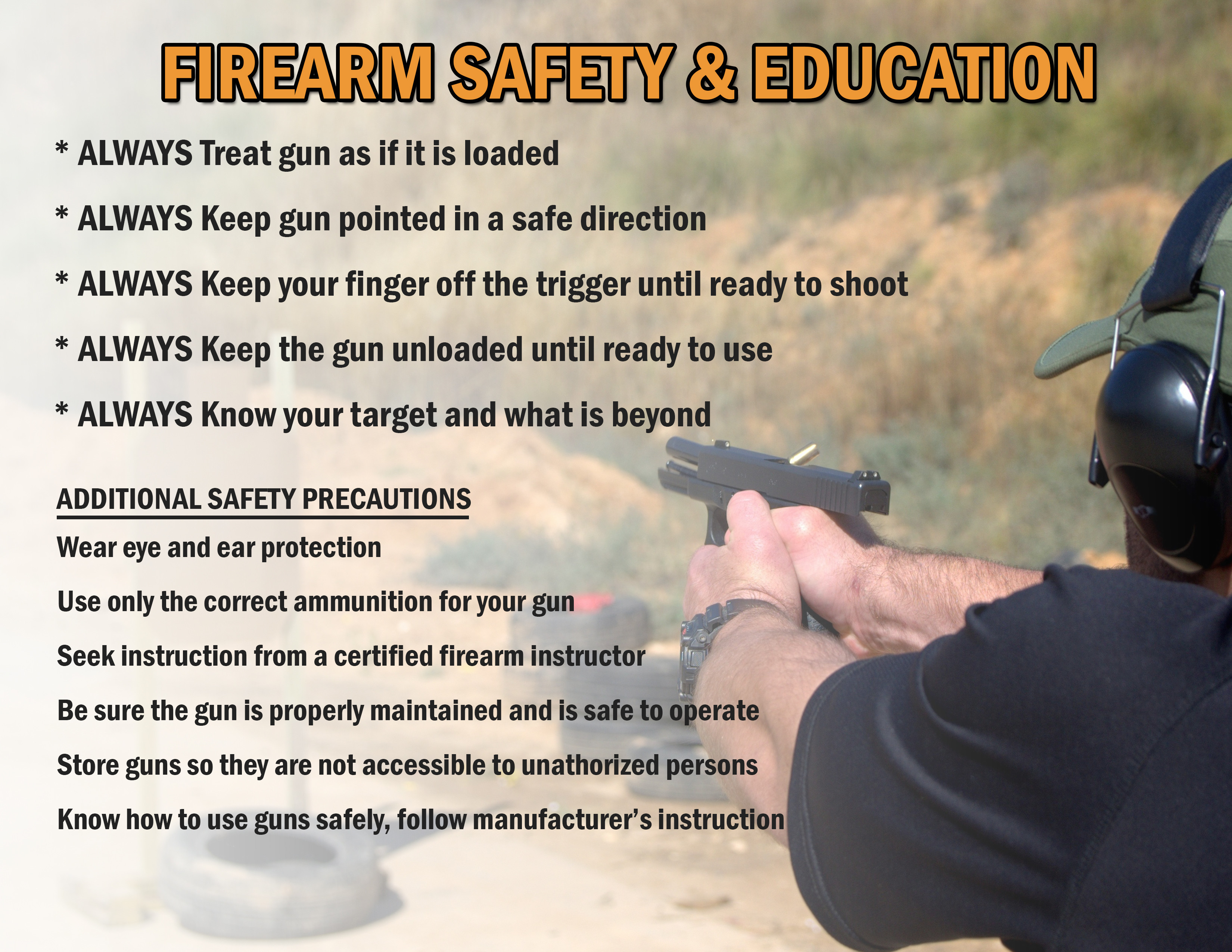 Firearm Safety & Education Poster