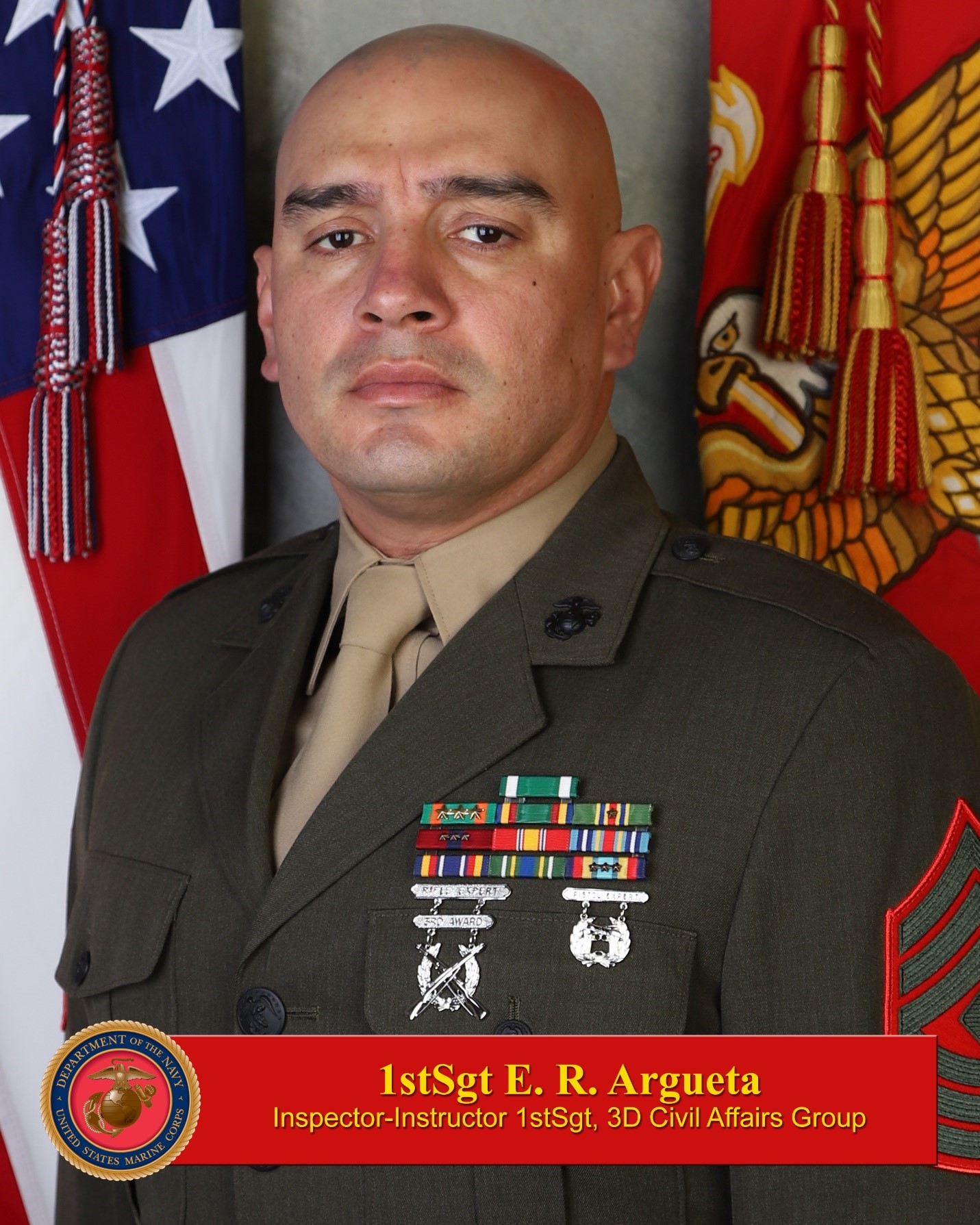 Inspector-Instructor First Sergeant, Edward R. Argueta Third Civil ...