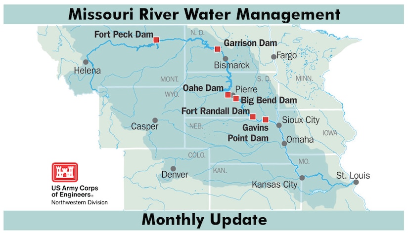 Missouri River Dams Map Missouri River Basin ScienceDirect