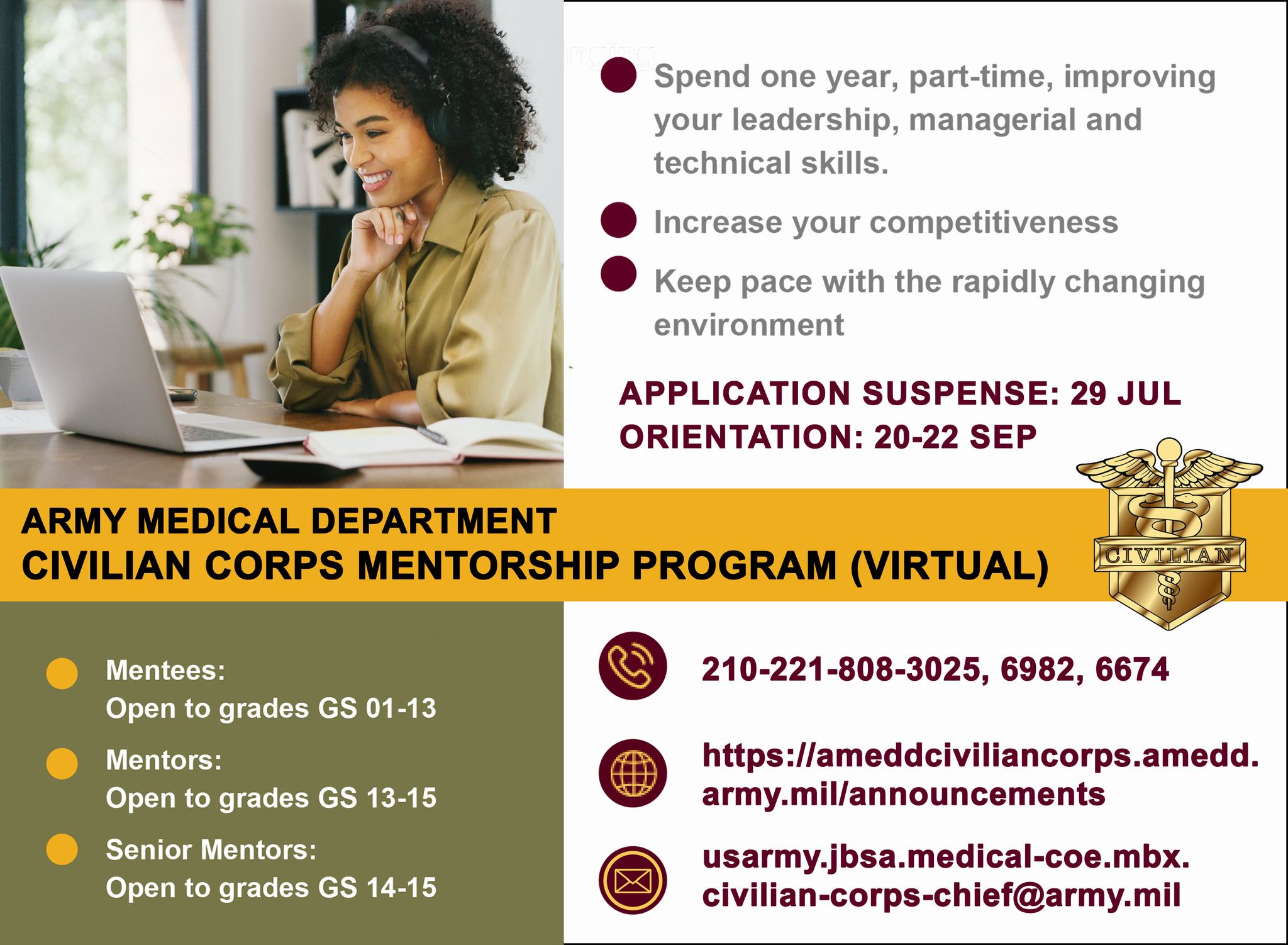 U.S. Army Medical Department Civilian Corps Mentorship Program