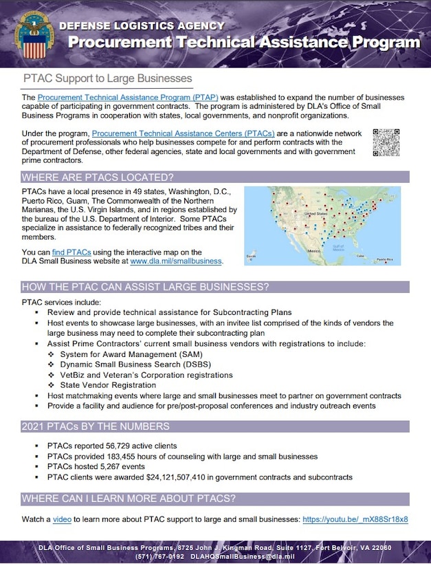 Access PTAP for Large Businesses Brochure by clicking image