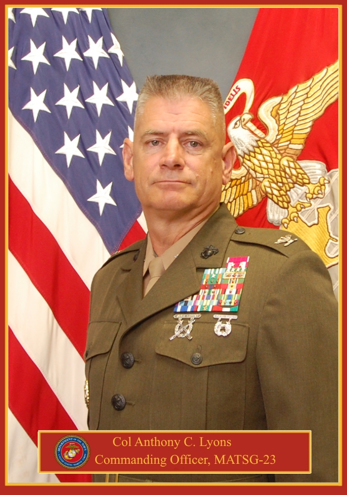Colonel Anthony C. Lyons > Training Command > Biography