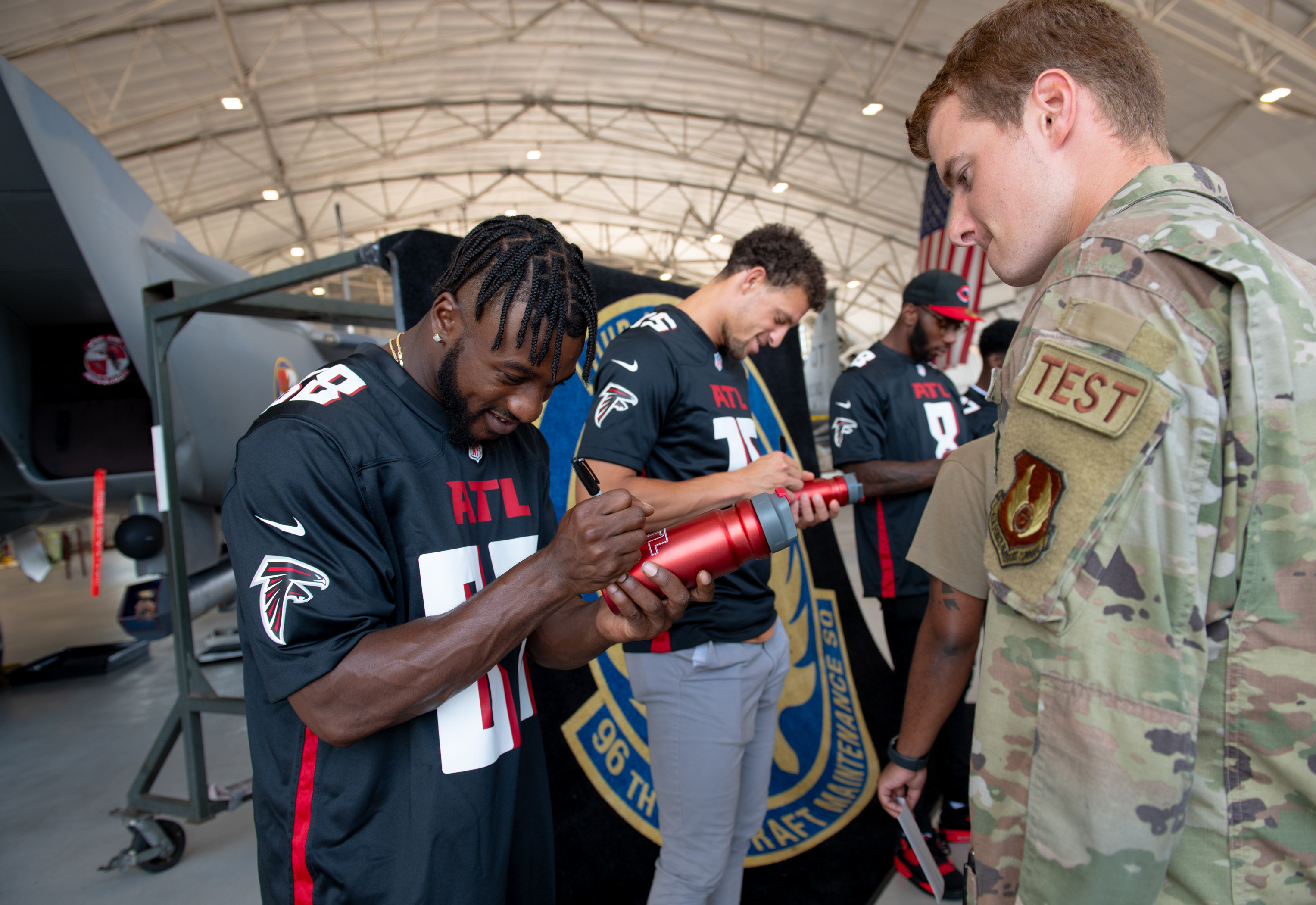 Atlanta Falcons visit Team Eglin > Air Force Life Cycle Management ...