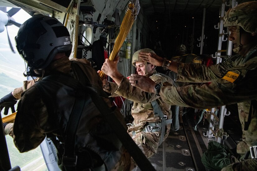 U.S. Air Force, Army conduct joint airborne operations in support of ...