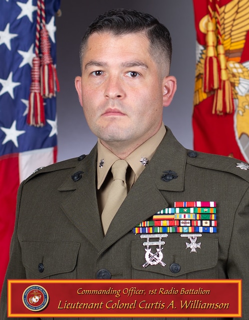 Lt. Col. Curtis A. Williamson > I Marine Expeditionary Force > Biography