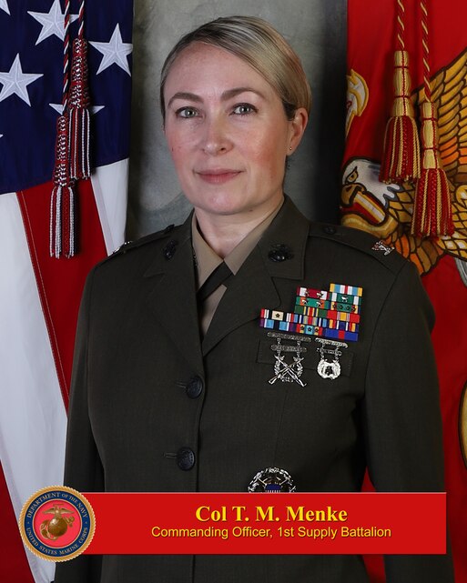 Colonel Taunja M. Menke > 1st Marine Logistics Group > Leaders