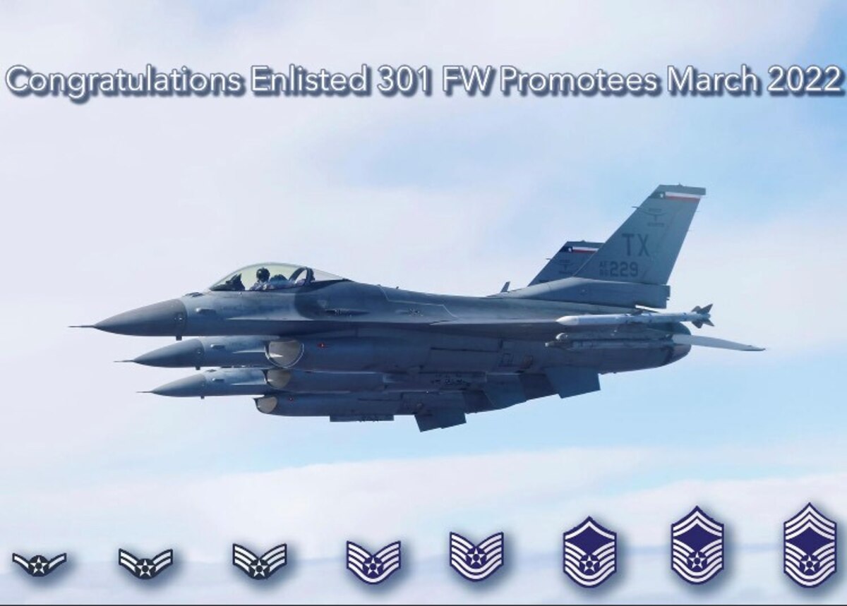 301 FW Enlisted Promotions March 2022 > 301st Fighter Wing > Article ...