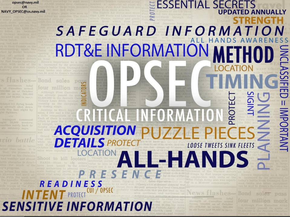 Commander, Naval Information Forces (NAVIFOR) > OPSEC Mosaic Link