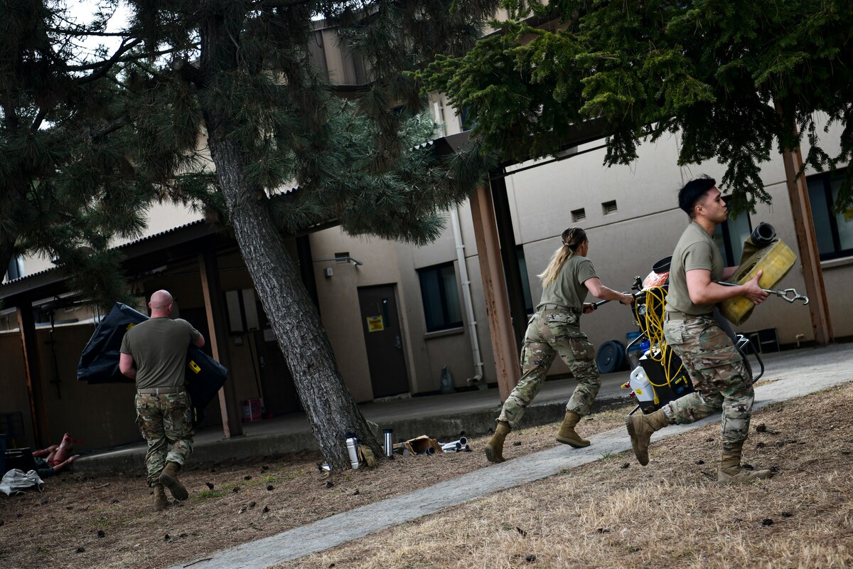 Wolf Pack medics assemble decon shelter systems > Kunsan Air Base ...
