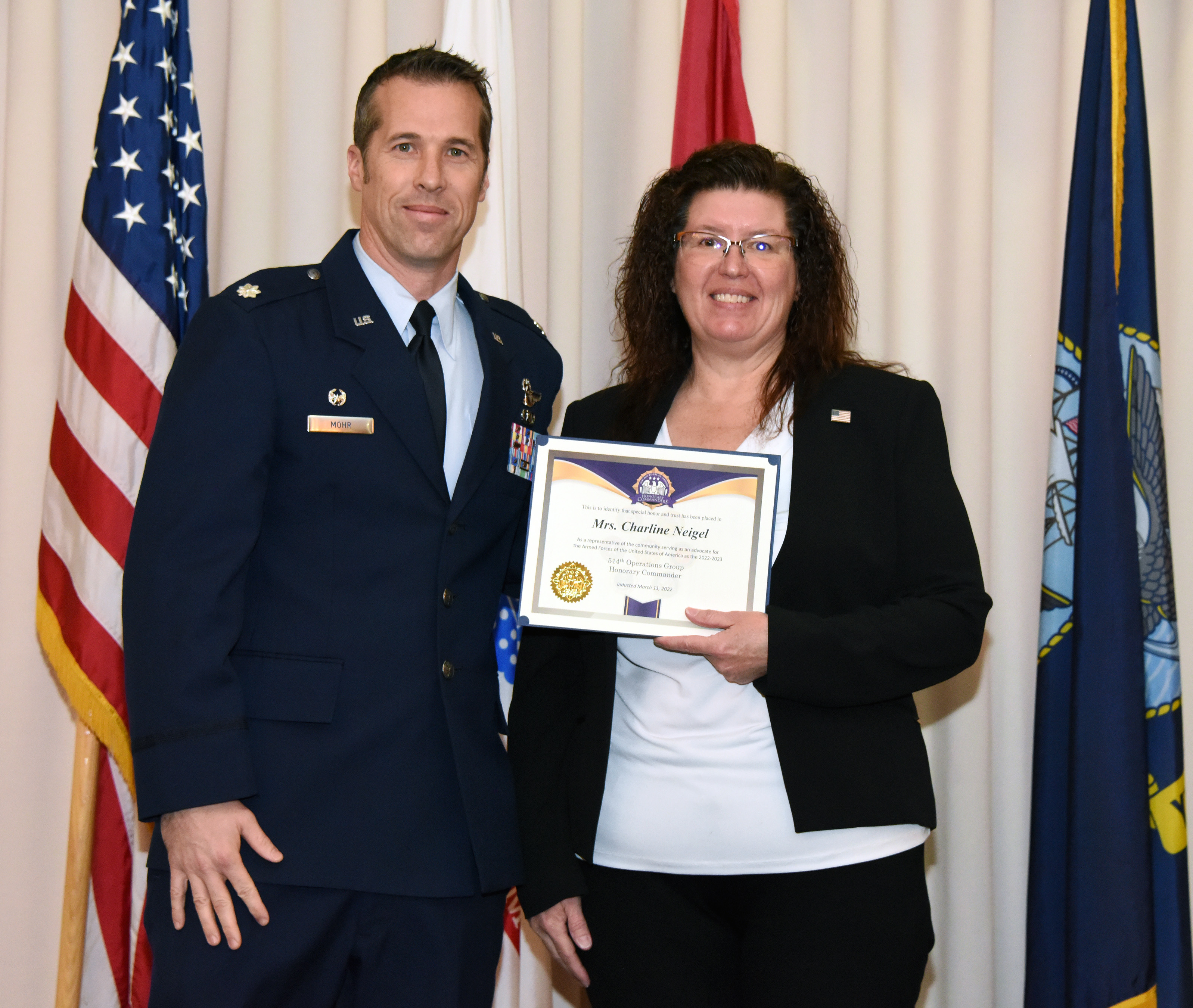 The 514th Air Mobility Wing welcomes four new Honorary Commanders (HCC ...