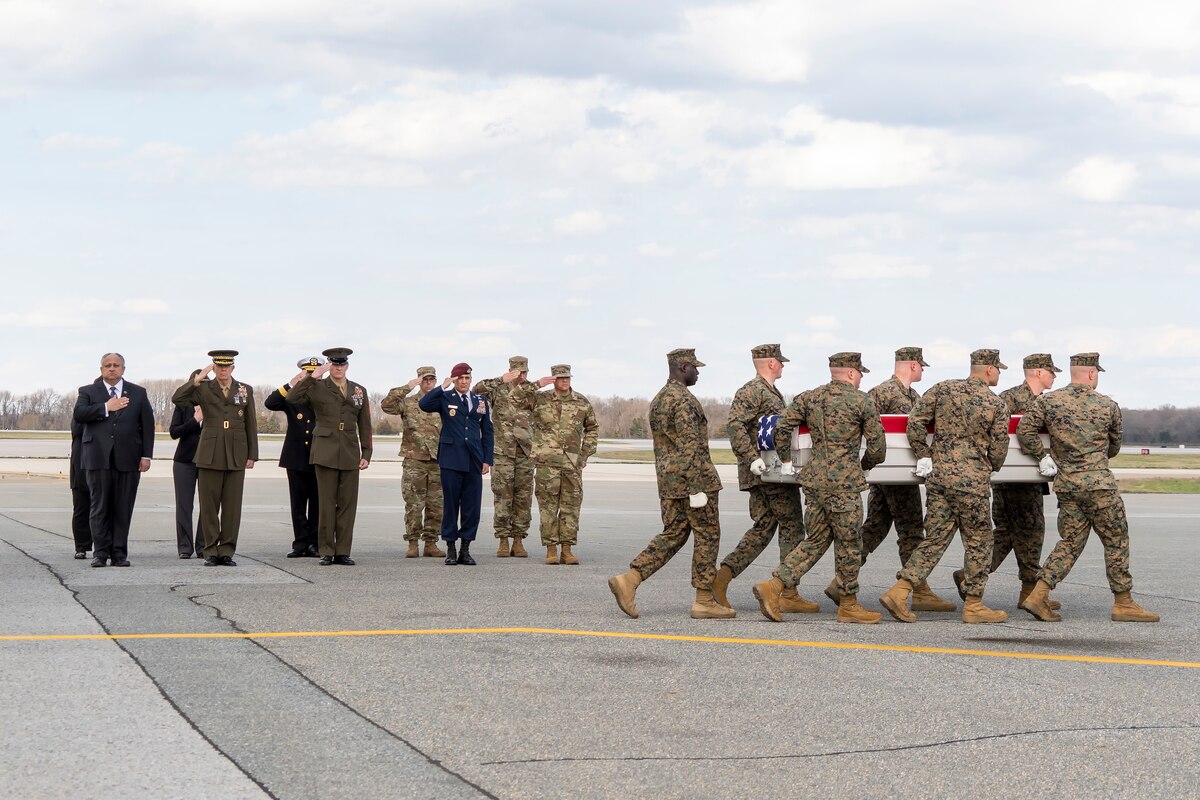 Marine Corporal Jacob M. Moore honored in dignified transfer March 25 ...